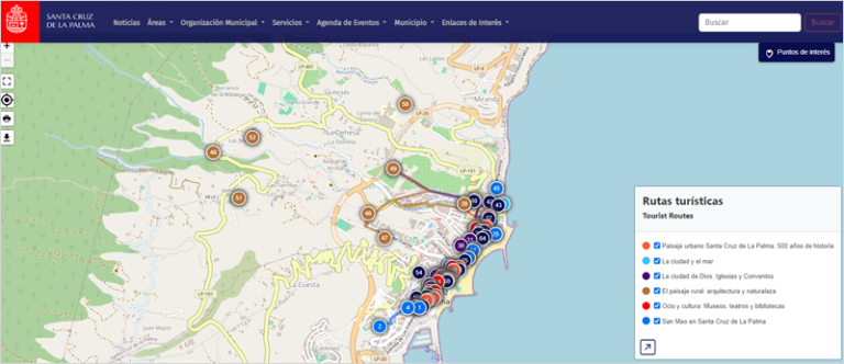 Nuevo mapa interactivo que permite descubrir Santa Cruz de La Palma ...