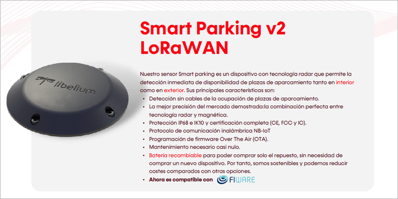 Smart Parking v2 LoRaWAN de Libelium • ESMARTCITY