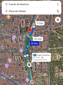 La ubicación en tiempo real de los autobuses de EMT Madrid se puede consultar en Google Maps ...